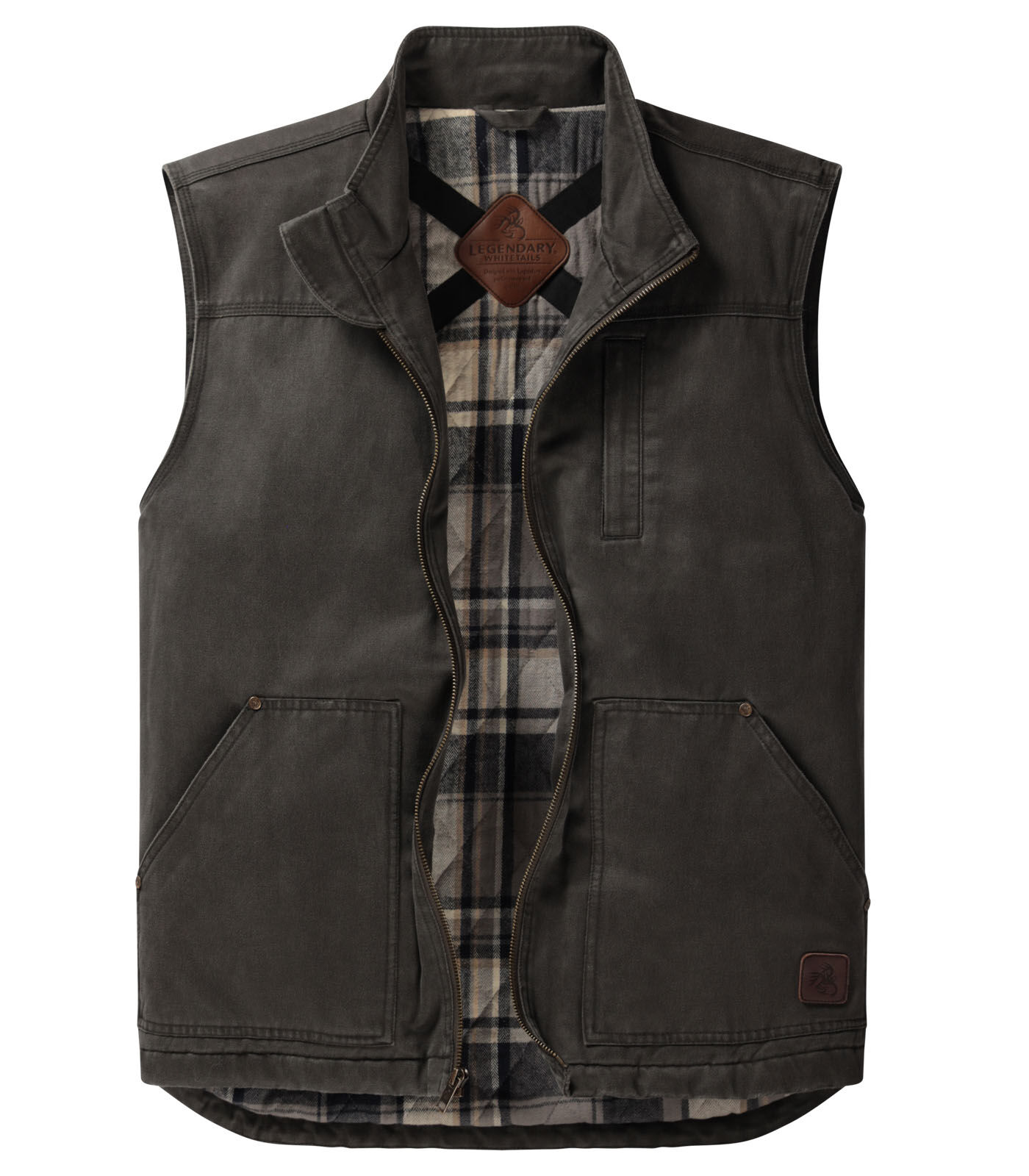 Legendary Whitetails Men s Concealed Carry Journeyman Flannel Lined Vest Tarmac 4XL